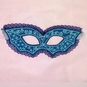 Handmade | Party Supplies | Blue Lace Masquerade Mask Handmade | Poshmark